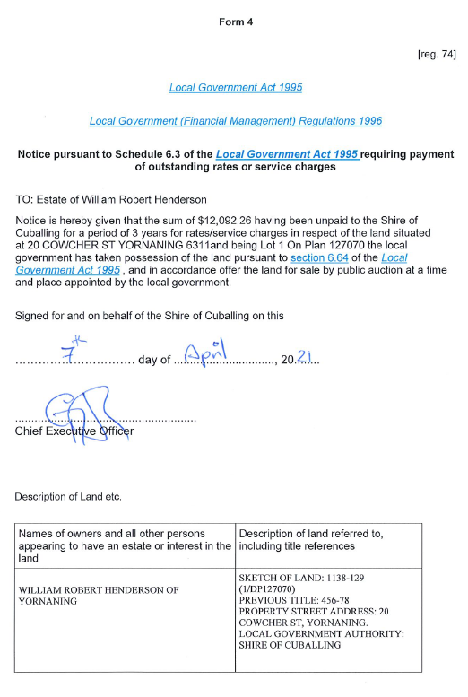 General » Shire of Cuballing